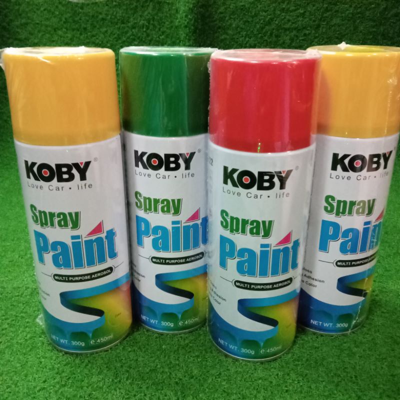 Koby Spray Paint 450mL (Fluorescent Red/Yellow/Green) | Shopee Philippines