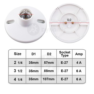 Omni Ceiling Receptacle 2 1/4" Diameter with Screw E-27 Bulb Socket ...