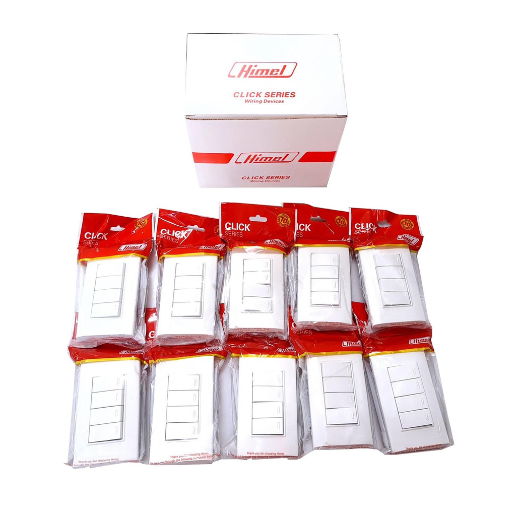 Himel Wiring Devices HWDC4S - 4 Gang 1 Way Switch 10pcs/box | Shopee ...