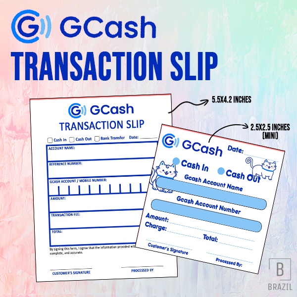 GCASH TRANSACTION SLIP PAD | Shopee Philippines