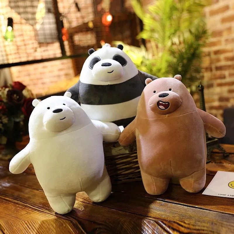 We Bare Bears Stuffed Toys 20cm 1set Shopee Philippines