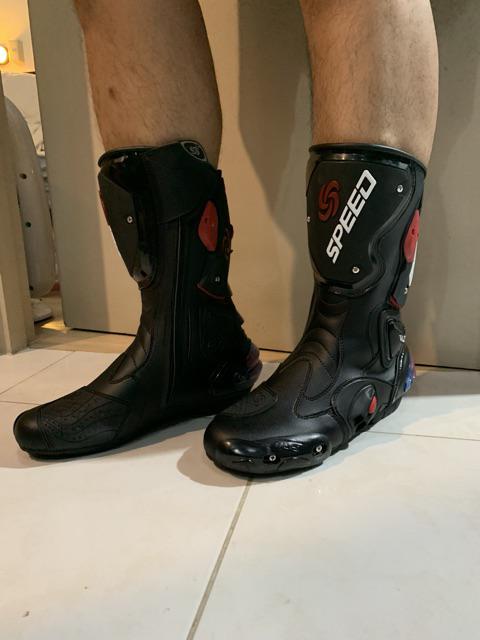 Speed hi-cut boots (Speed biker) | Shopee Philippines