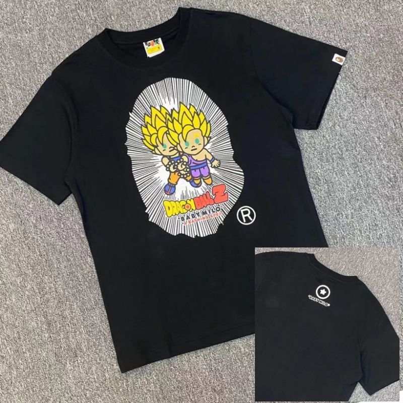 Bape x dragon ball z goku x gohan kamehameha tees | Shopee Philippines