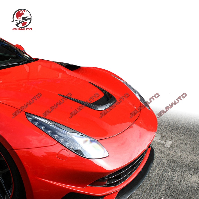 For Ferrari F12 Carbon Fiber Air Intake Hood Scoop Vent Bonnet Novitec ...