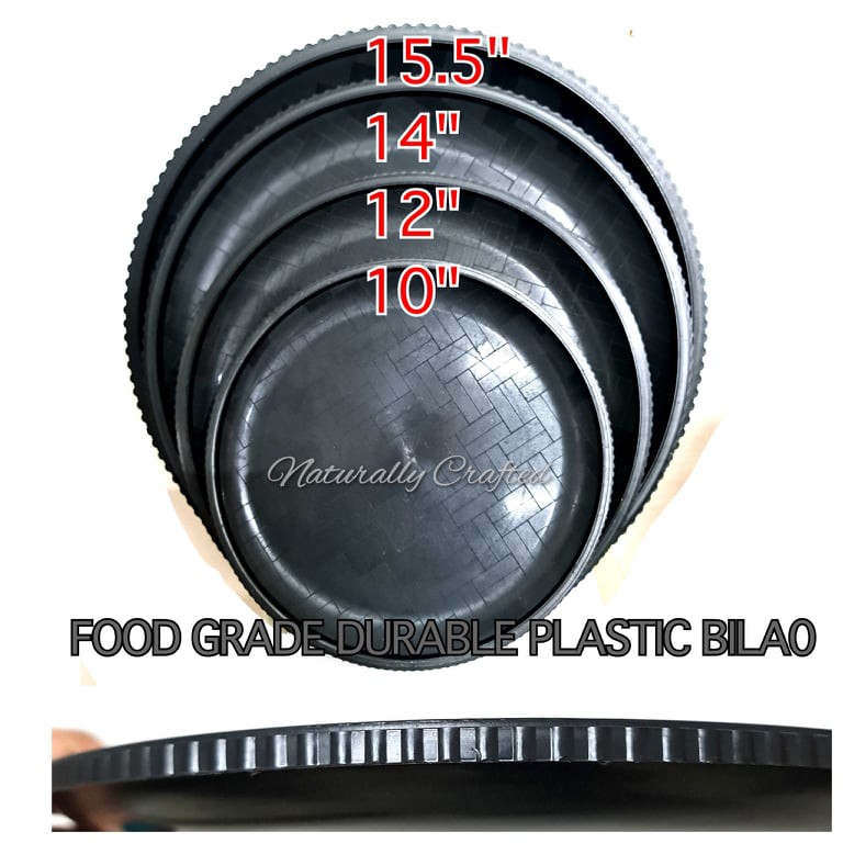 PLASTIC BLACK BILAO (5 PCS MINIMUM ORDER) Food grade durable ALL SIZES ...