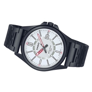 Casio (MTP-E700B-7EVDF) Black Stainless Steel Strap 50 Meter Date Display Quartz Watch for Men ...