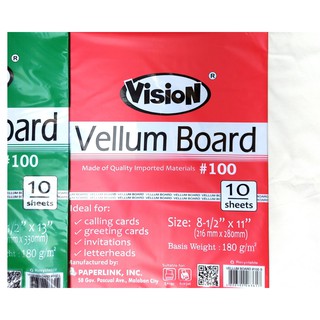 Vellum Board 180gsm and 220gsm,Pack of 10s | Shopee Philippines