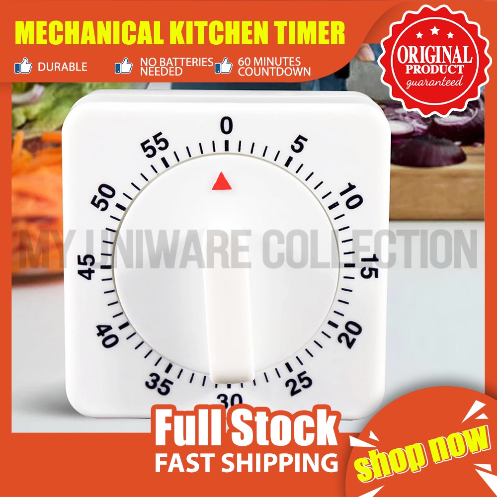 Novelty Kitchen Square 60 Minute Mechanical Timer Reminder Counting ...