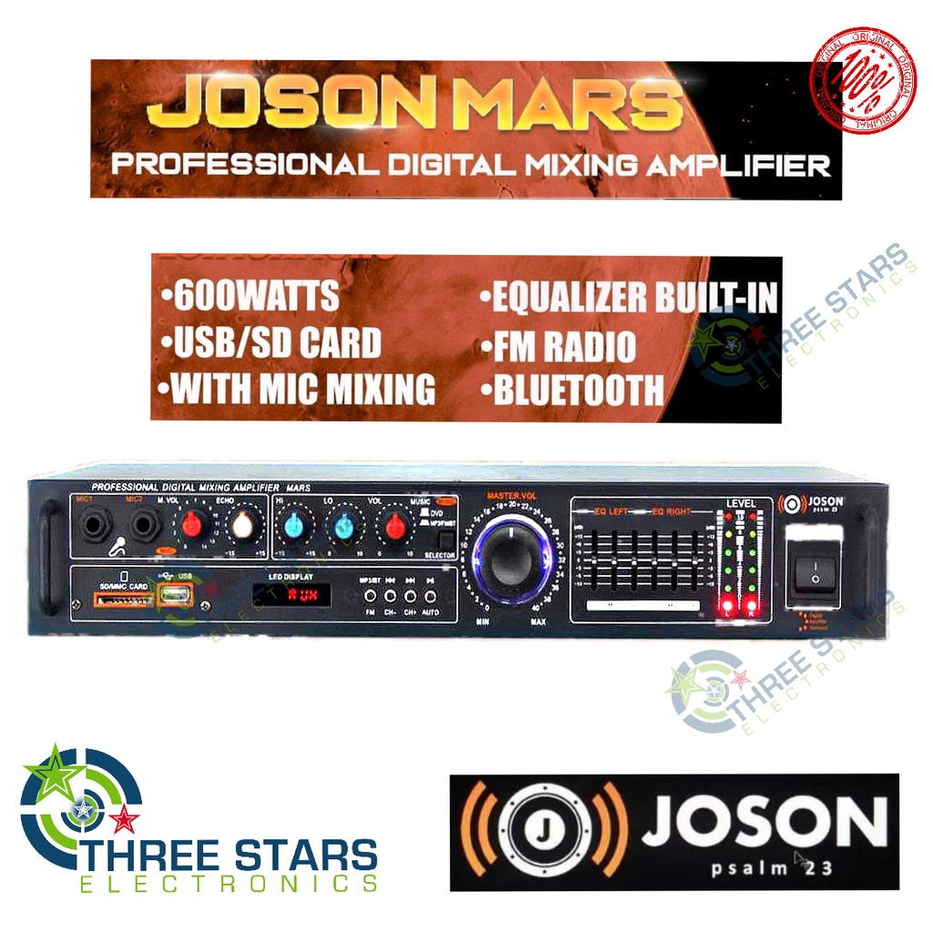 Joson Mars (Professional Digital Mixing Amplifier with Equalizer) 600 ...