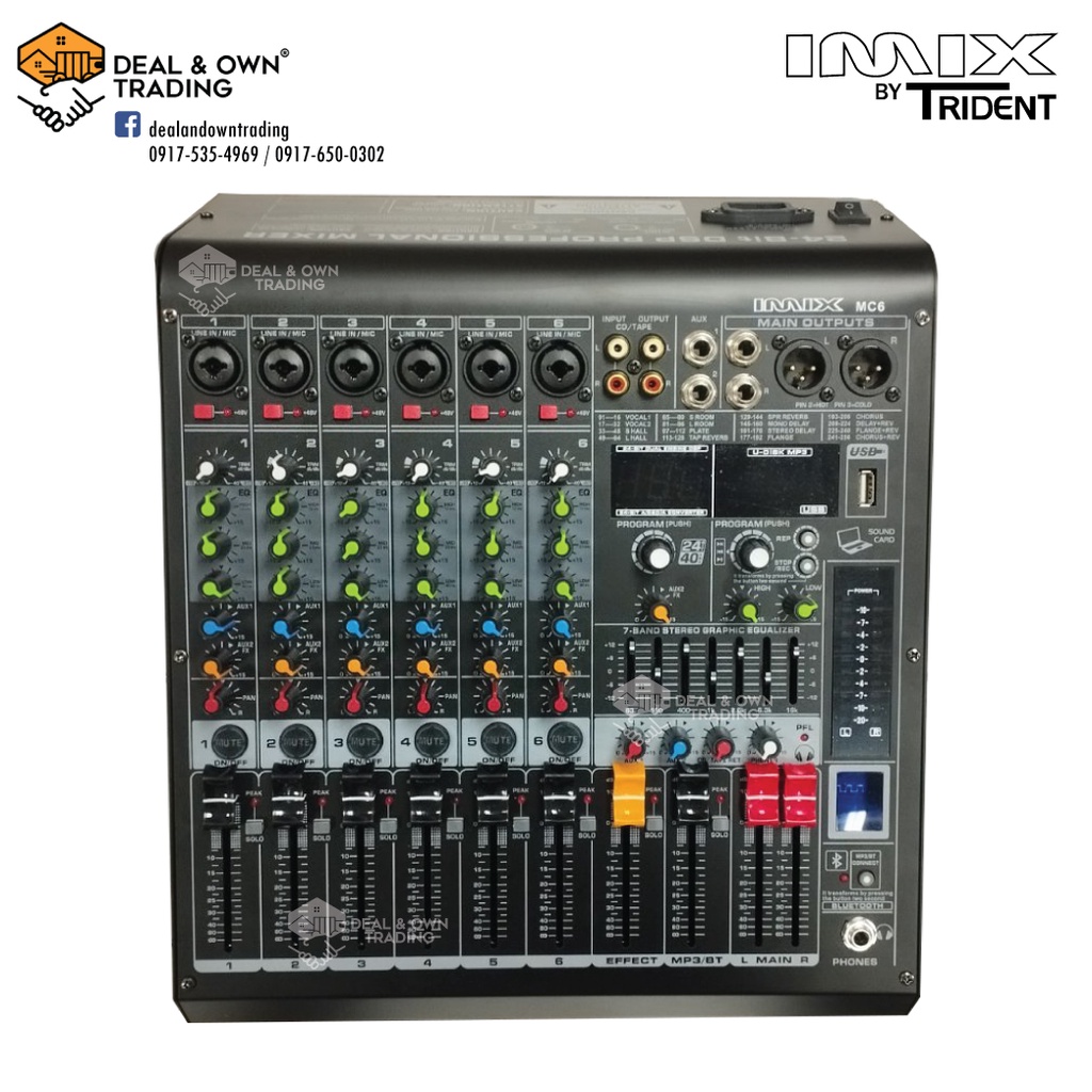 Imix/Trident MC6 6 Channel Passive Mixer | Shopee Philippines