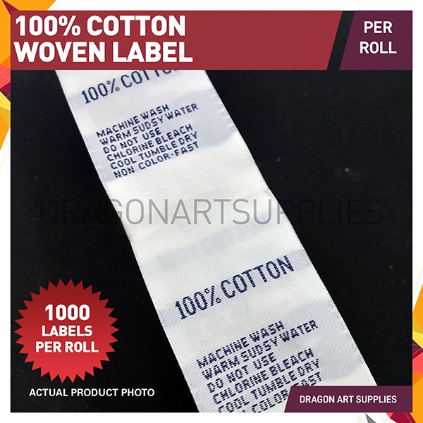 100% Cotton Woven Label etiketa (1000pcs per roll) | Shopee Philippines