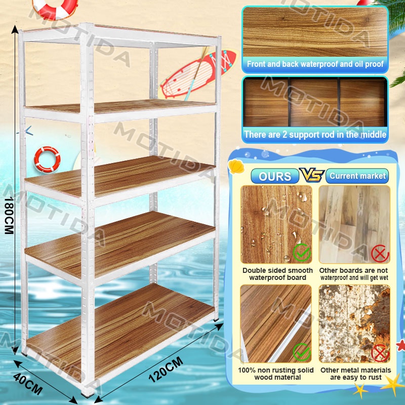 Moisture and rust prevention Shelf 5 Laye Rack Storage Shelves Shelf ...