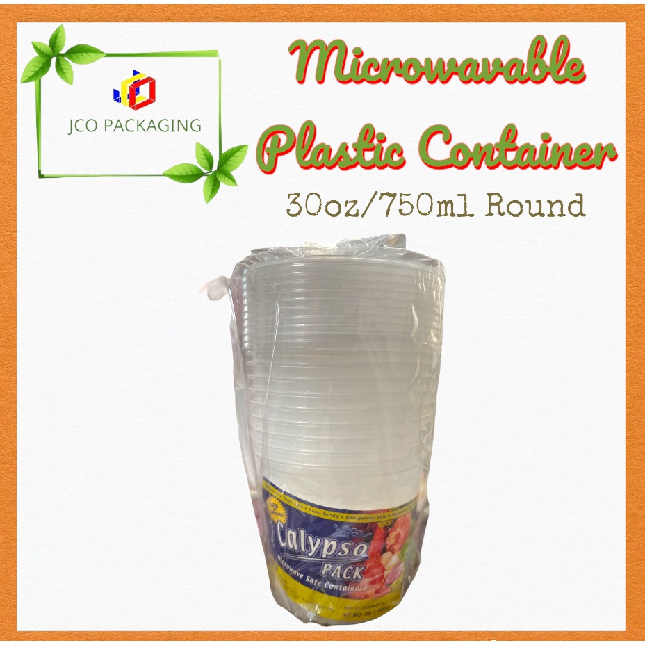 50pcs MICROWAVABLE 750ml PLASTIC CONTAINER Round | Shopee Philippines
