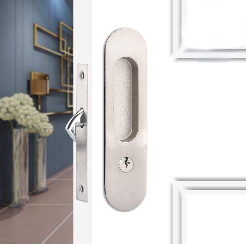 [Ready Stock] Zinc Alloy Sliding Door Lock Handle Anti-theft with Keys ...