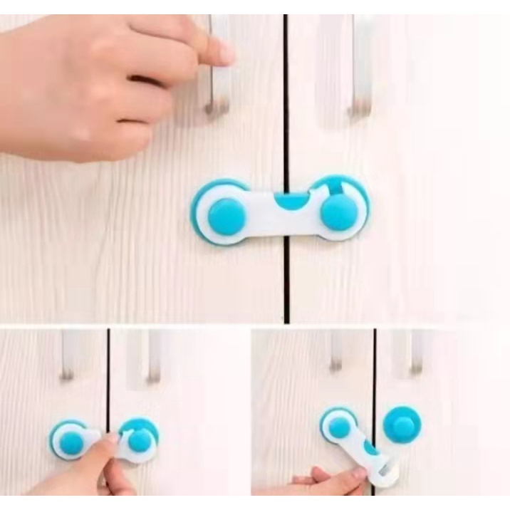 Plastic Home Door Drawer Lock Kids Protect Wardrobe Cabinet | Shopee ...