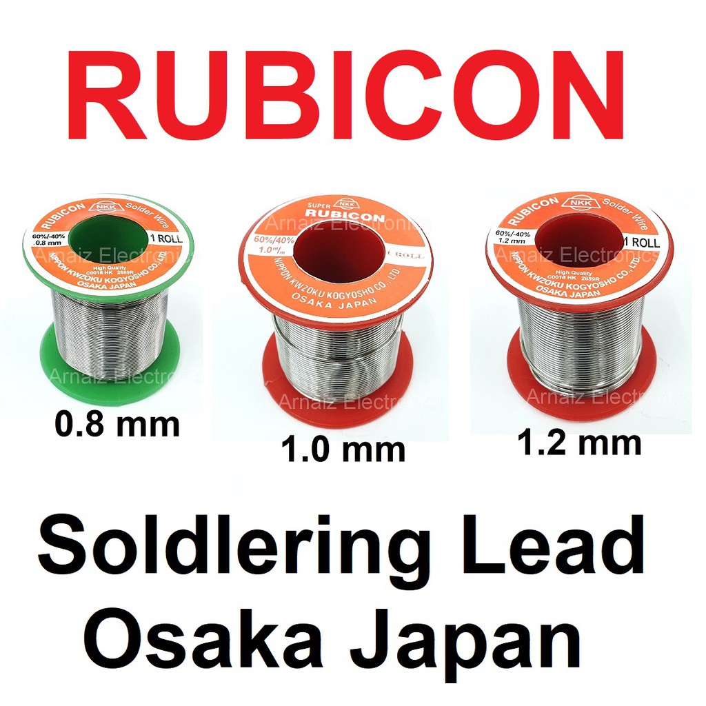 Rubicon Soldering Lead 60/40 1.2m/m 1.0m/m 0.8m/m 60 40 Osaka Japan 1.2 ...