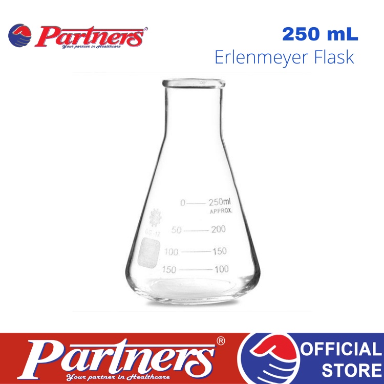 Partners Erlenmeyer Flask 250 ml - Glass (1 Piece) | Shopee Philippines