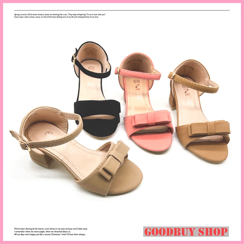 MS338-101 Korean girl's fashion heels kids sandals | Shopee Philippines