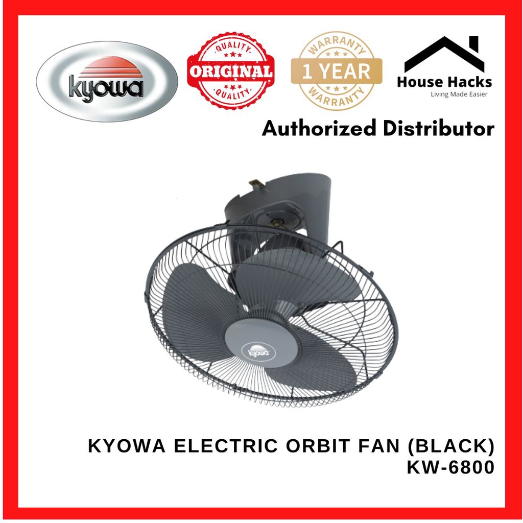 Kyowa Electric Orbit Fan (Black) KW-6800 (House Hacks) | Shopee Philippines