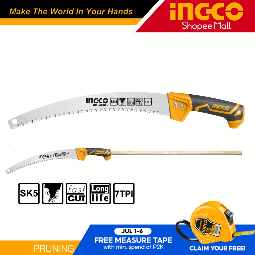 INGCO HPS3308 Pruning Saw Hand Pruner 13" 330mm 7TPI TAIWAN SK5 for ...
