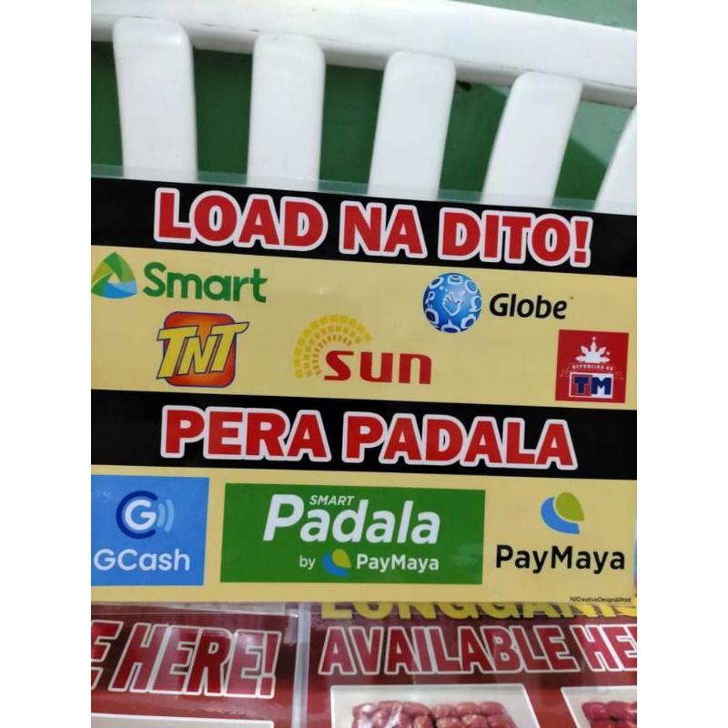 Load na Dito! A4 Laminated Signage | Shopee Philippines