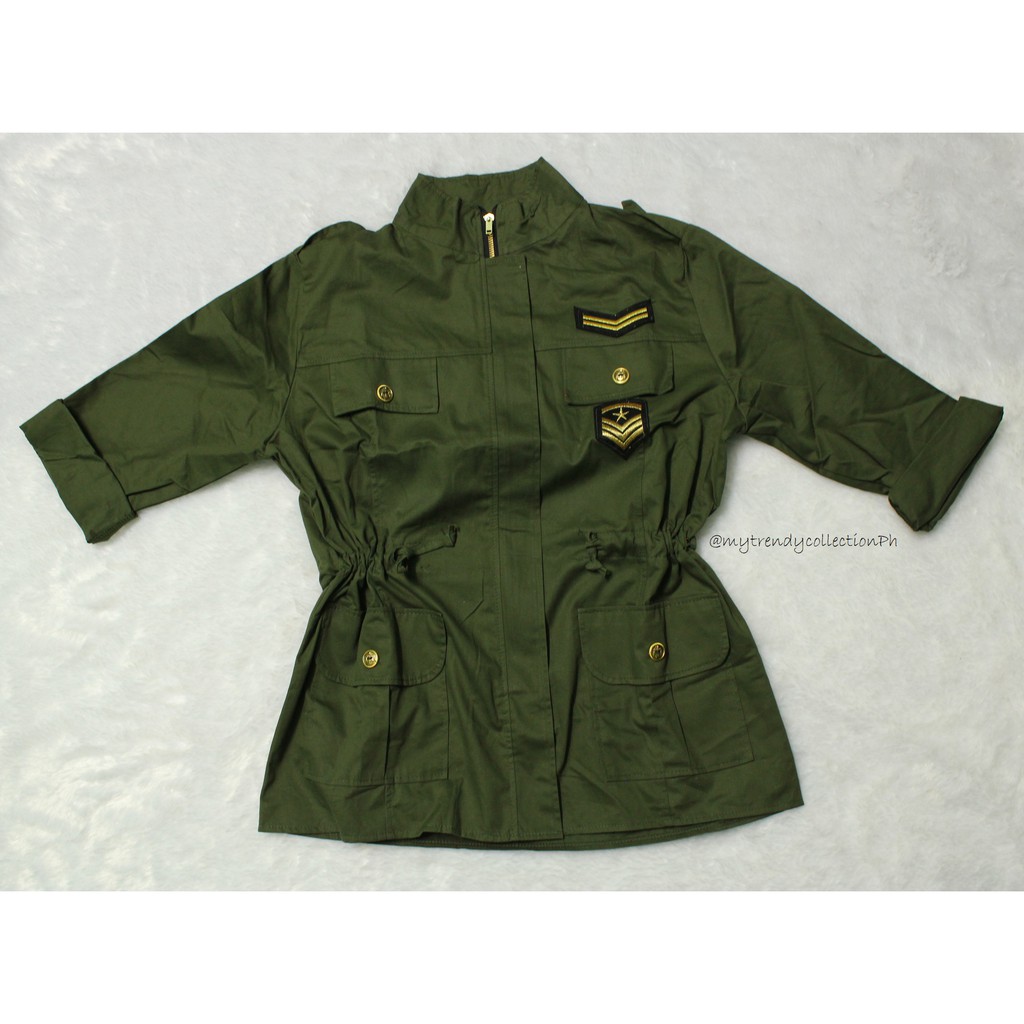 Cotton Bangkok Bomber ARMY JACKET | Shopee Philippines