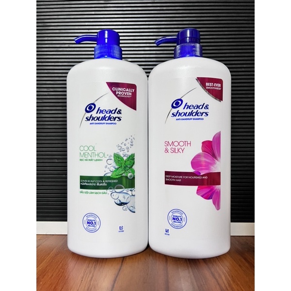 Head & Shoulders Cool Menthol / Smooth and Silky Shampoo (1.2L ...