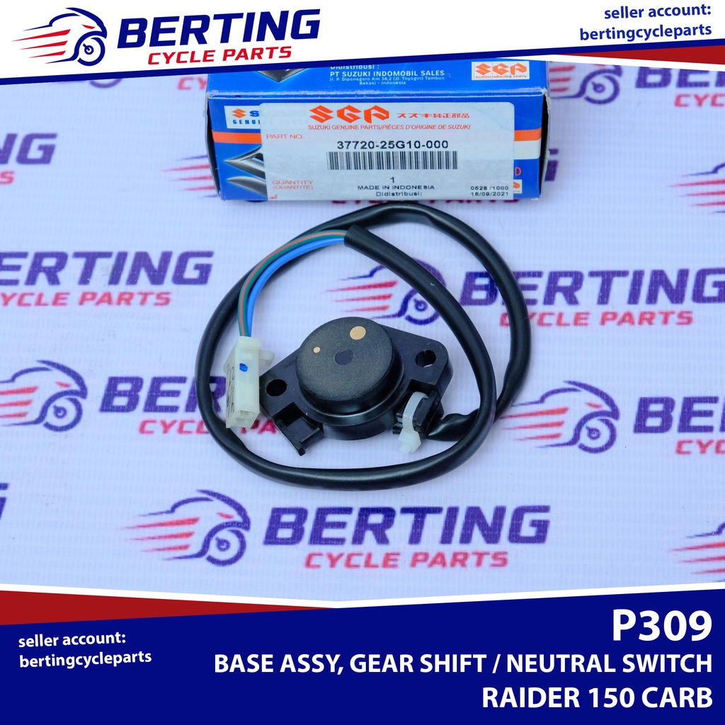 SGP NEUTRAL SWITCH BASE TERMINAL Suzuki Raider 150 Reborn Genuine 37720 ...