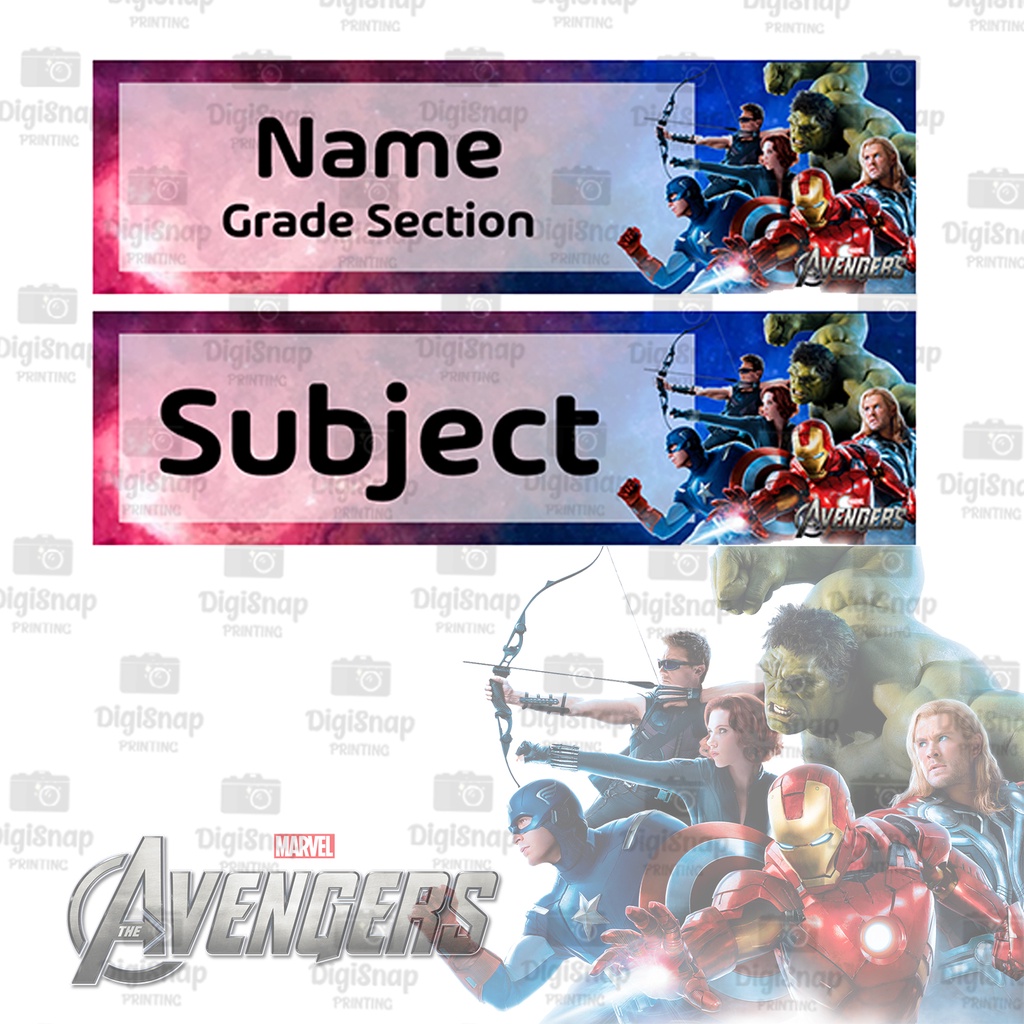 Subject Stickers - Avengers Theme | Shopee Philippines