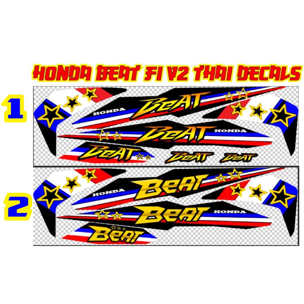Honda Beat Fi V2 Thai Decals | Shopee Philippines
