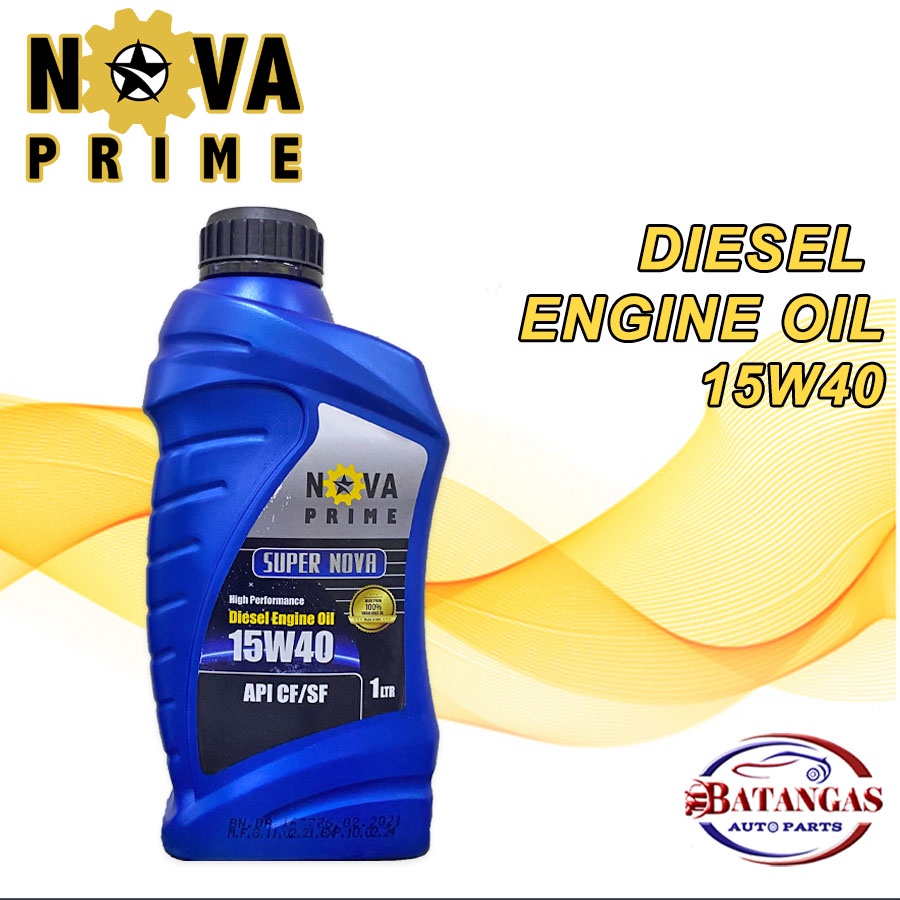 NOVA PRIME SUPER NOVA DIESEL ENGINE OIL 15W-40 API SF/CF 1LITER ...