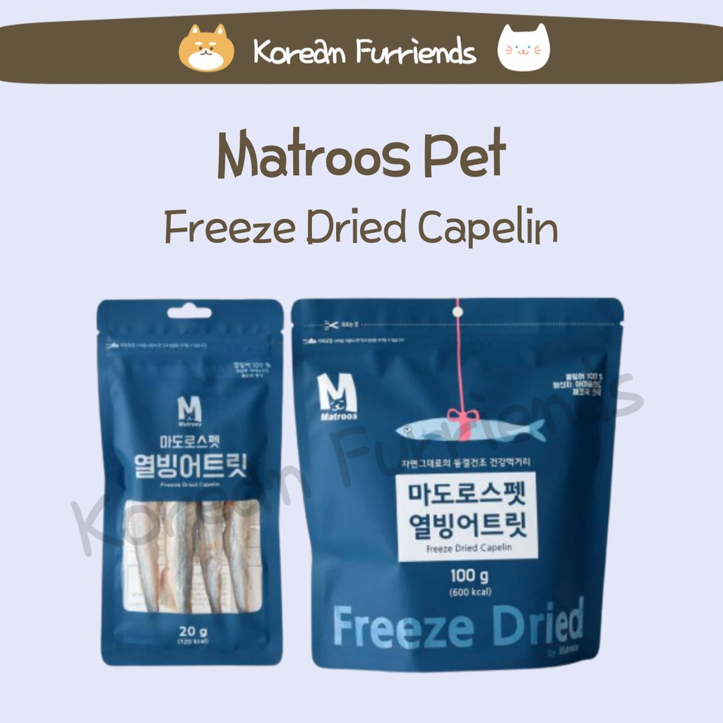 Matroos Pet Freeze Dried Capelin Korean dog cat treat freeze dried ...
