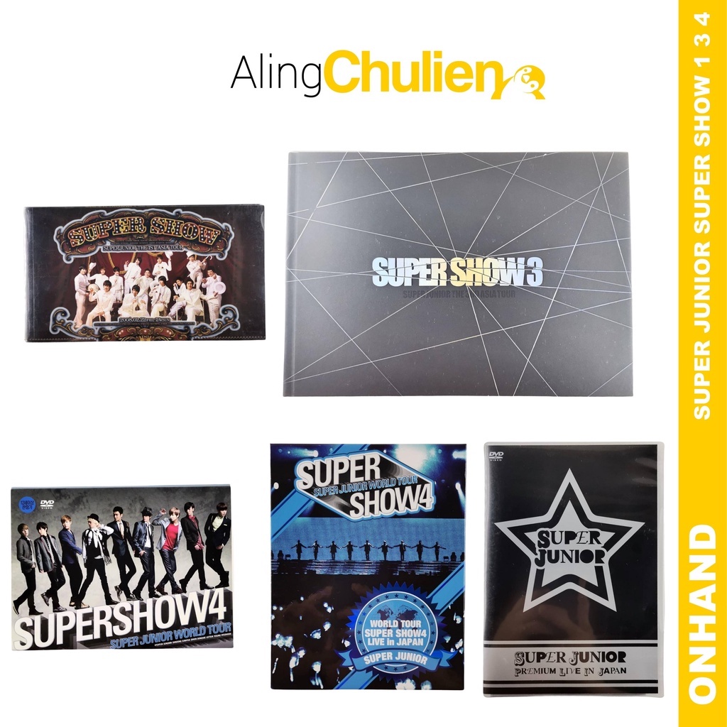 SUPER JUNIOR SuperShow Super Show 1 3 4 Concert Live Photobook DVD SJ Official unsealed Korea ...