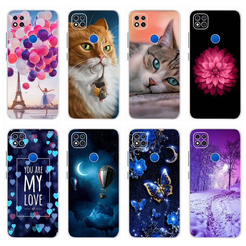 Xiaomi Redmi 9 / Redmi 9A / Redmi 9C Case Cute Cat Butterfly Pattern ...