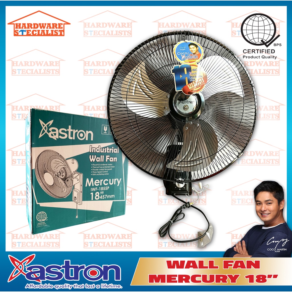 Astron industrial Wall Fan Electric Fan MERCURY 18" Original Authentic ...