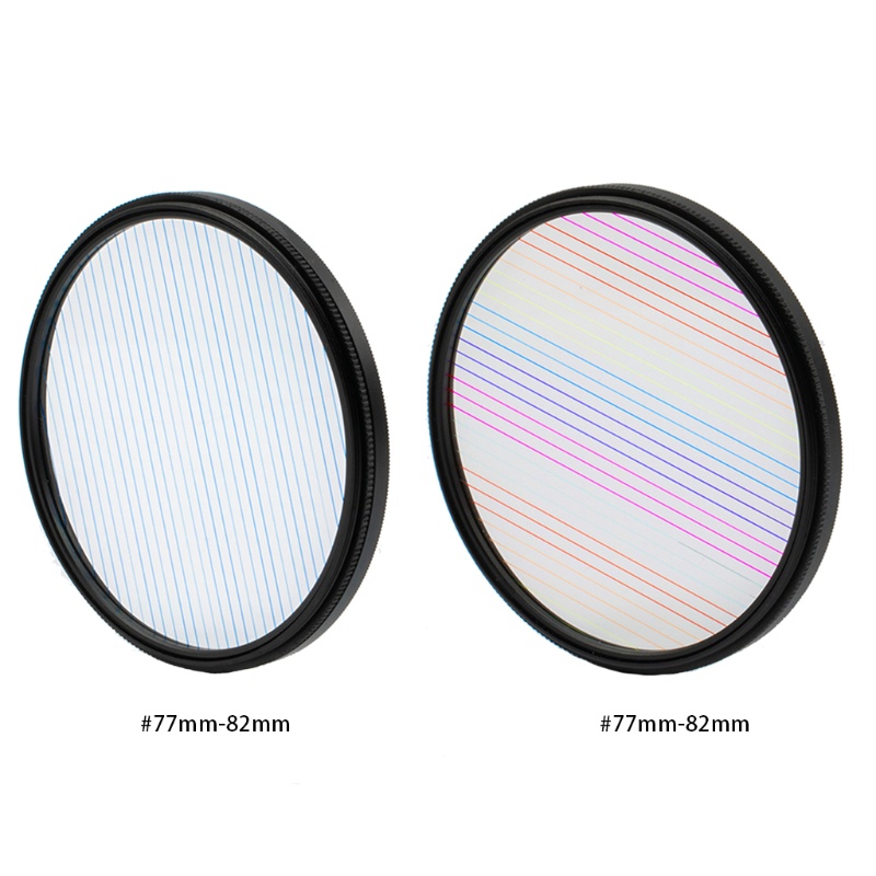 SPT Rainbow/Blue Streaks Effect Filter - 77/82mm Circular Lens Flare Filter Brushed Widescreen ...