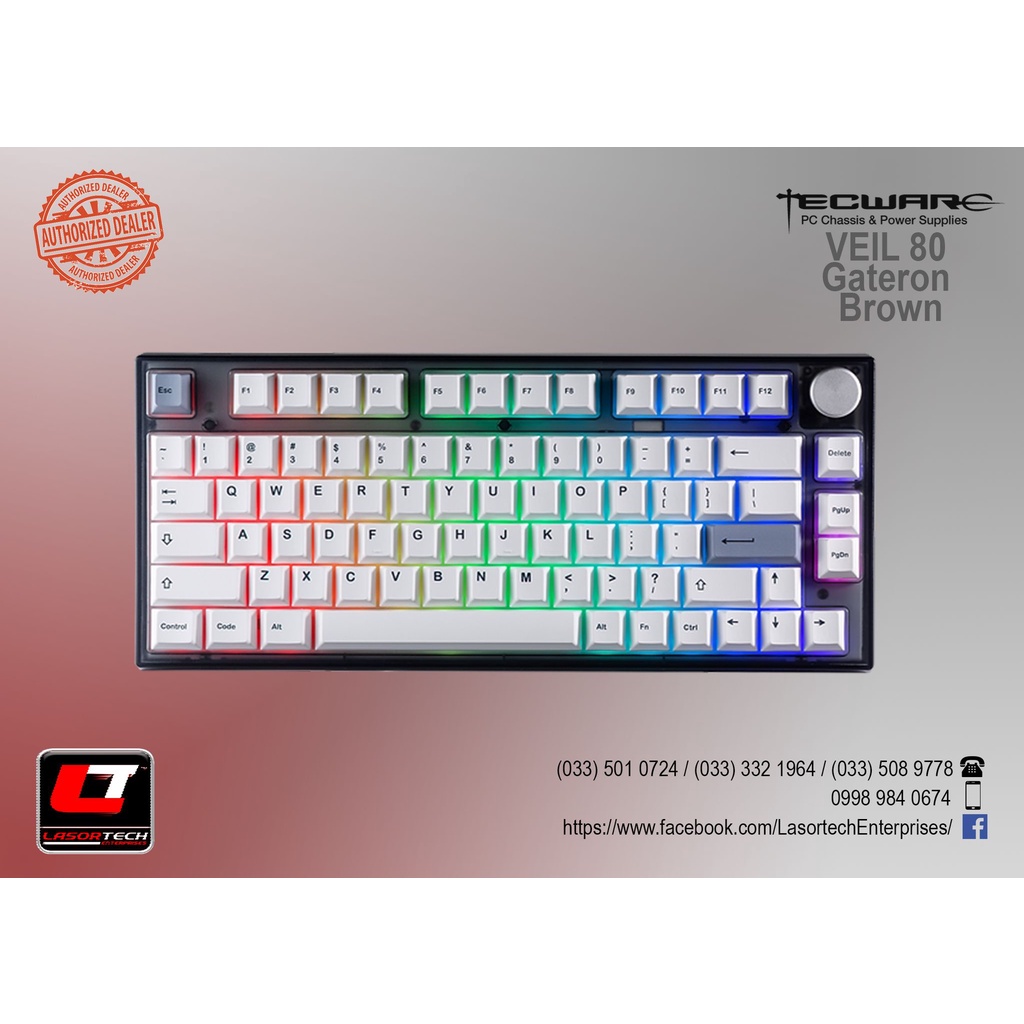 Tecware VEIL 80 Wireless Gateron Brown Mech. Keyboard | Shopee Philippines