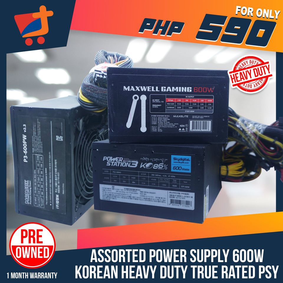 Korean True Rated Desktop Power Supply 600w - PSU Mixed Brands | TTREND ...