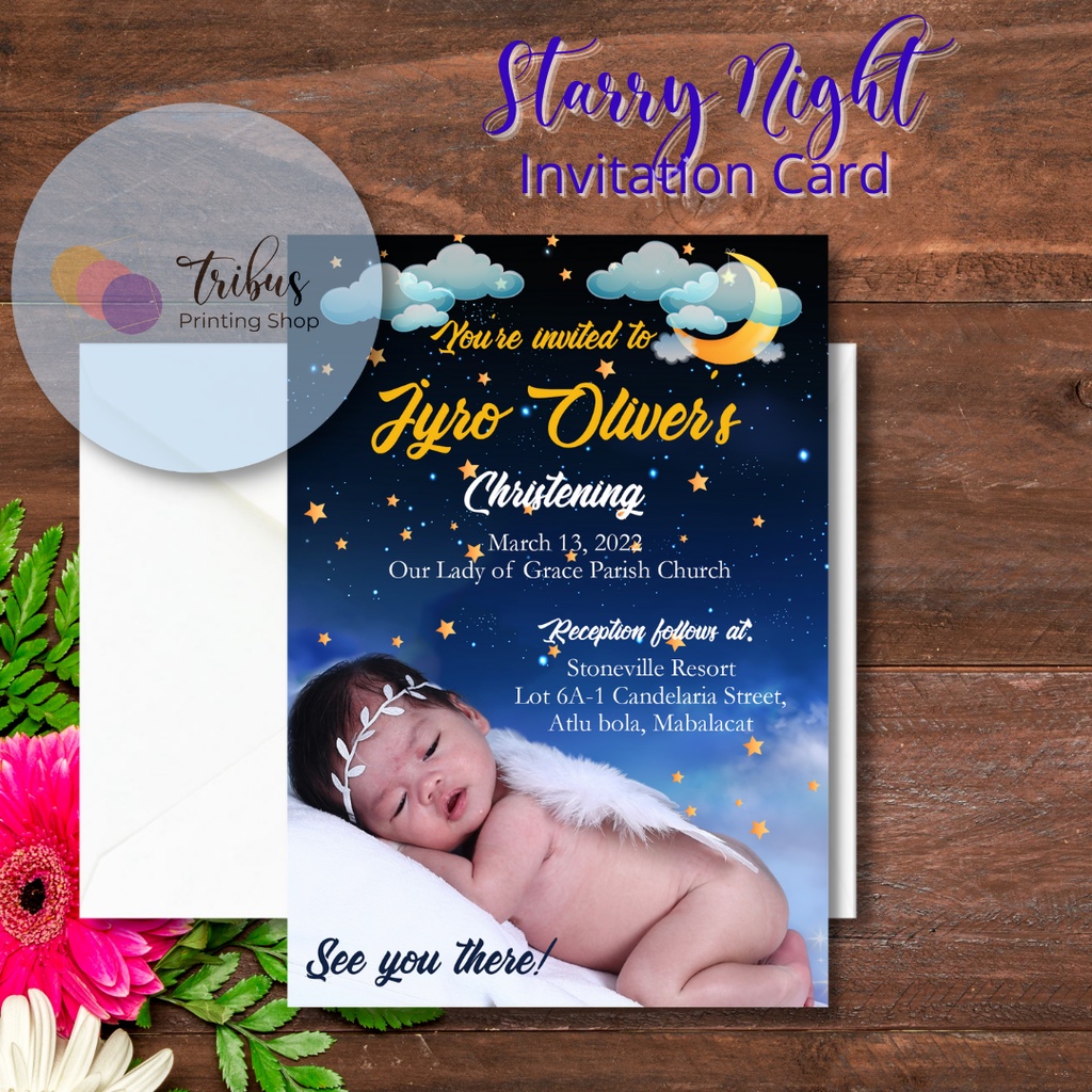 Starry Night Theme Invitation Card | Shopee Philippines