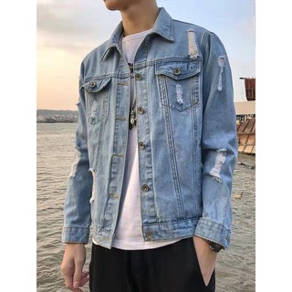 Men's Denim Jacket #maong jacket | Shopee Philippines