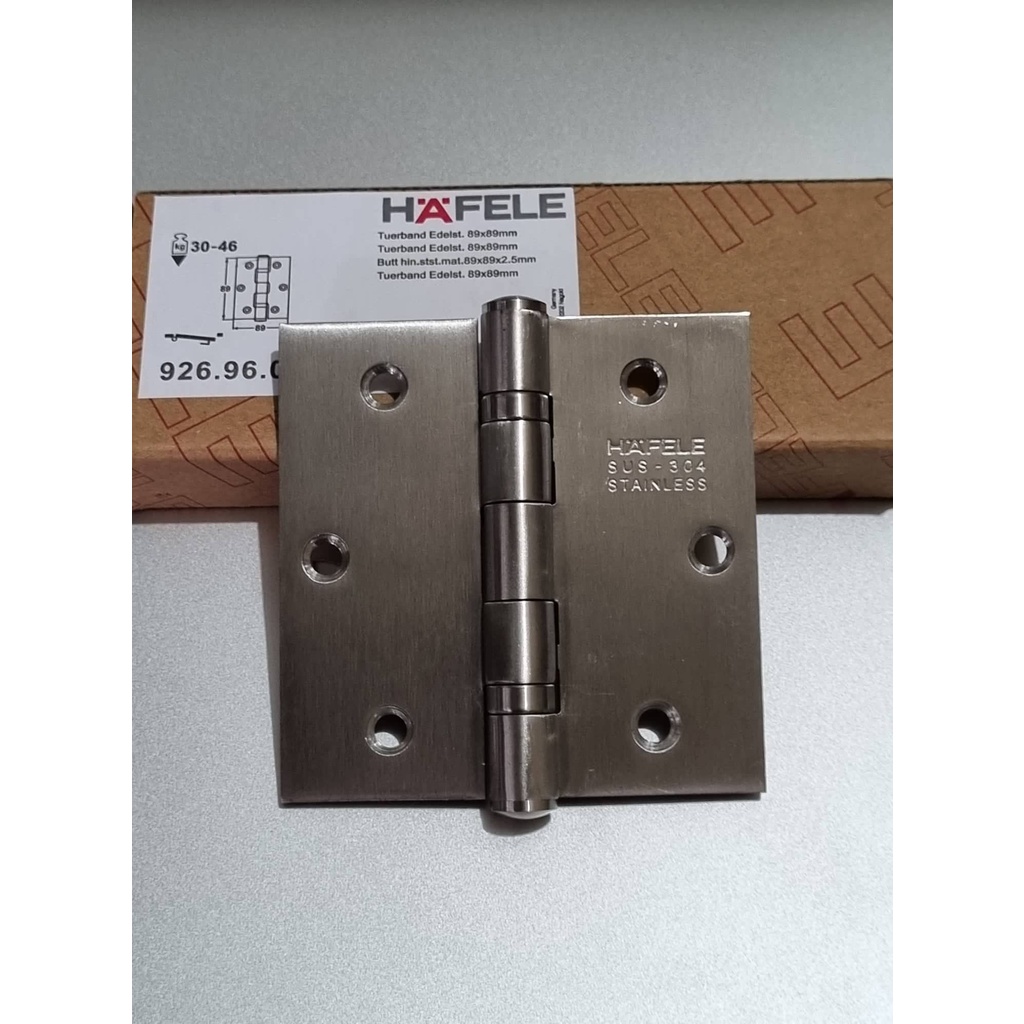 Hafele door hinge 3.5"x3.5" stainless steel SUS304 (1piece) | Shopee ...