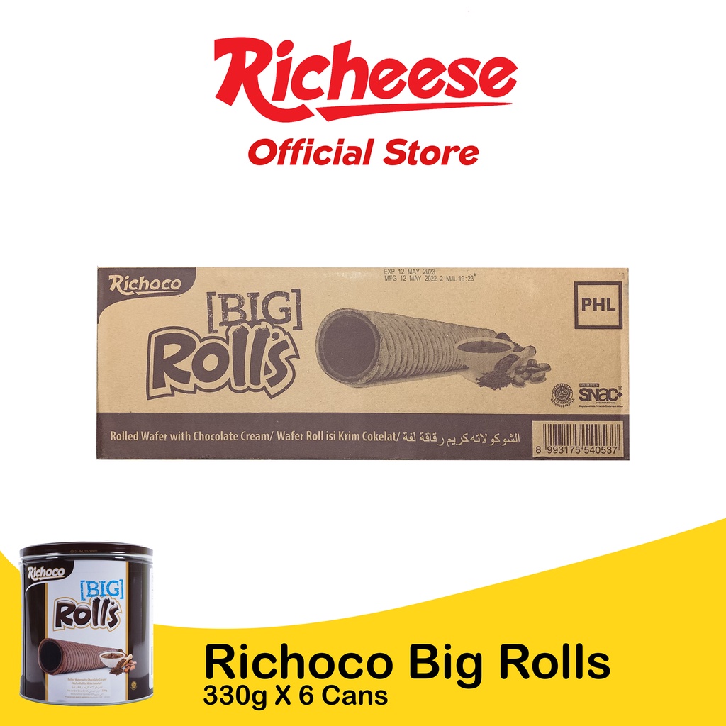 Richoco Choco Big Rolls 330g - per carton | Shopee Philippines