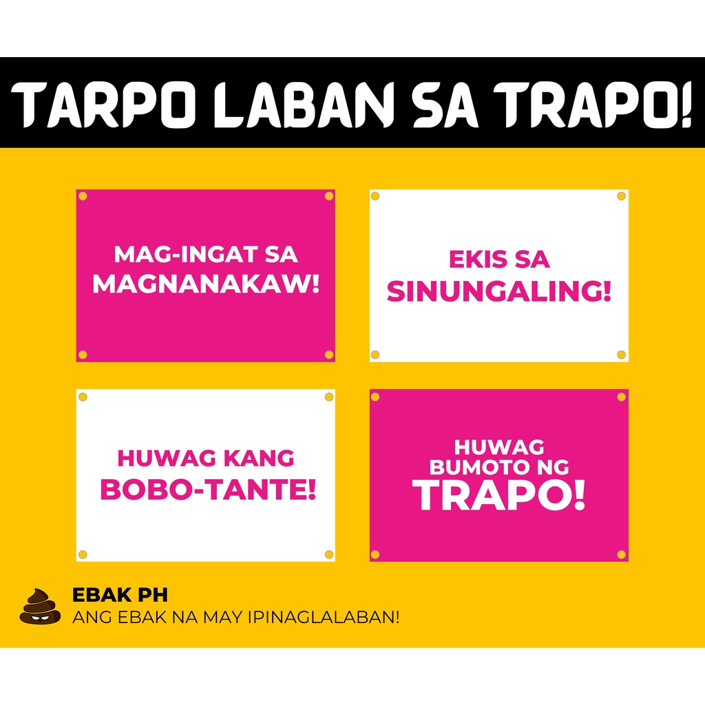 Subtle Election Campaign Tarpaulin (Team Leni-Kiko) | Shopee Philippines
