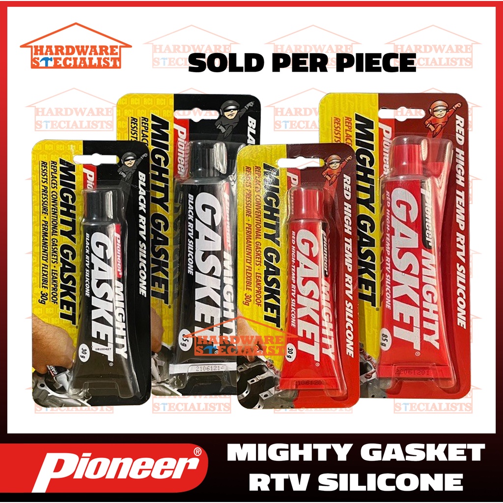 Pioneer Mighty Gasket RTV Silicone | Black or Red High Temp | 30g or ...