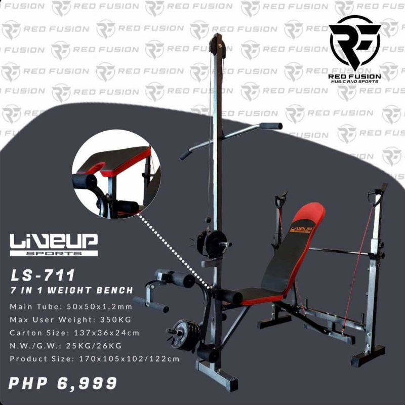 Liveup LS-711 7in1 Benchpress | Shopee Philippines