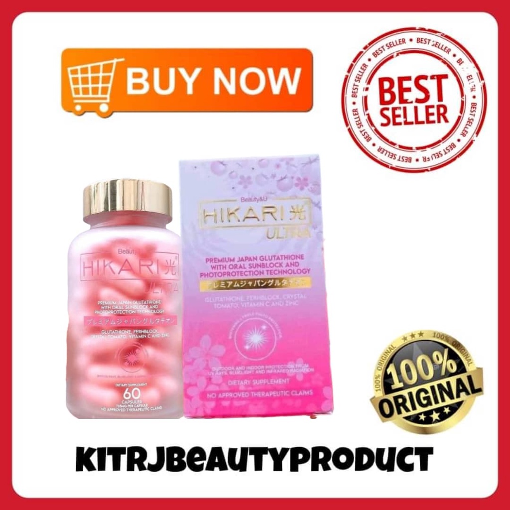 Hikari Premium Japan Glutathione with Oral Sunblock 60capsules | Shopee ...