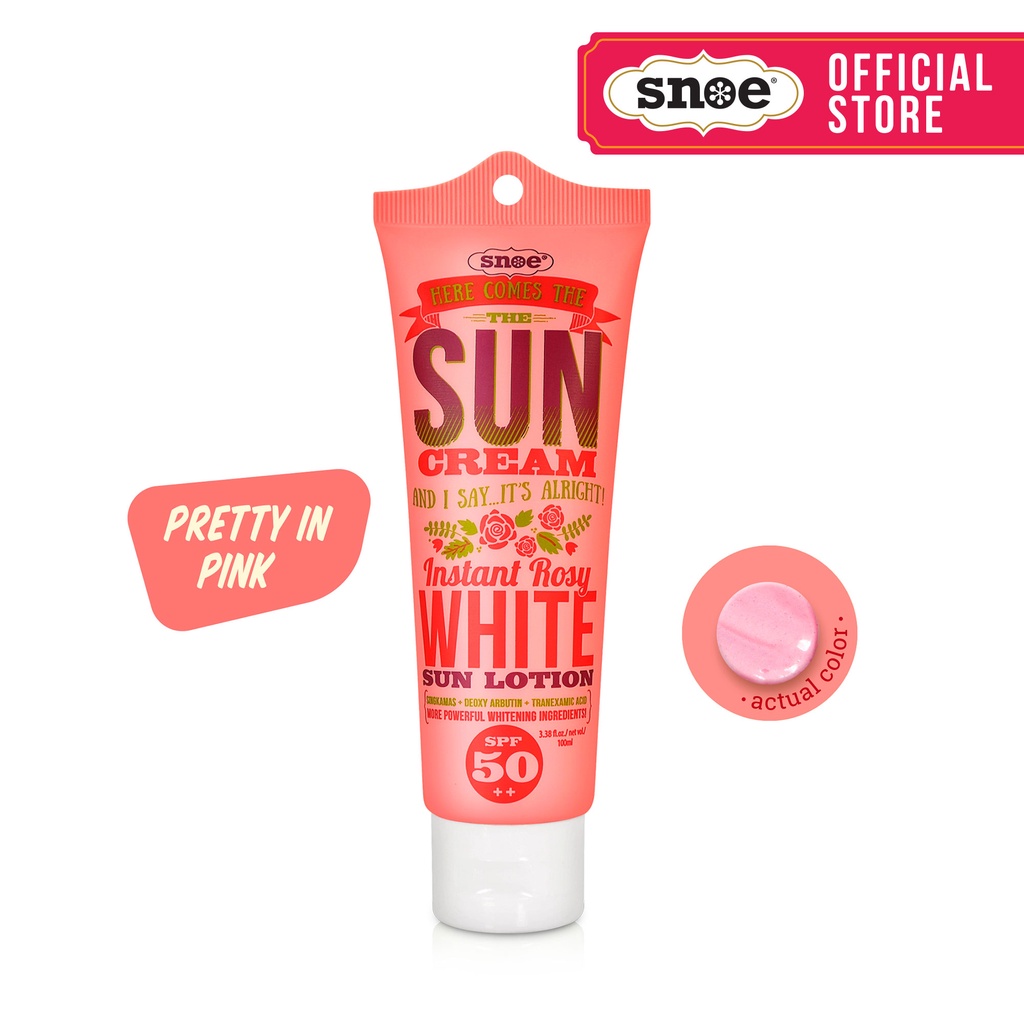 Snoe Beauty Here Comes The Sun Cream Instant Rosy White Sun Lotion with ...