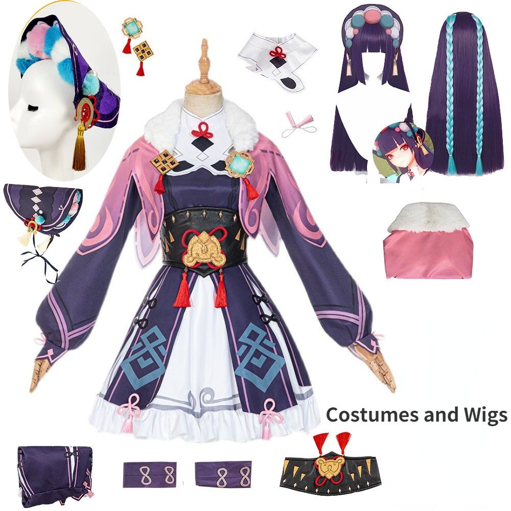 Genshin Impact YunJin Cosplay Costume Anime Outfit Uniforms Dresses ...
