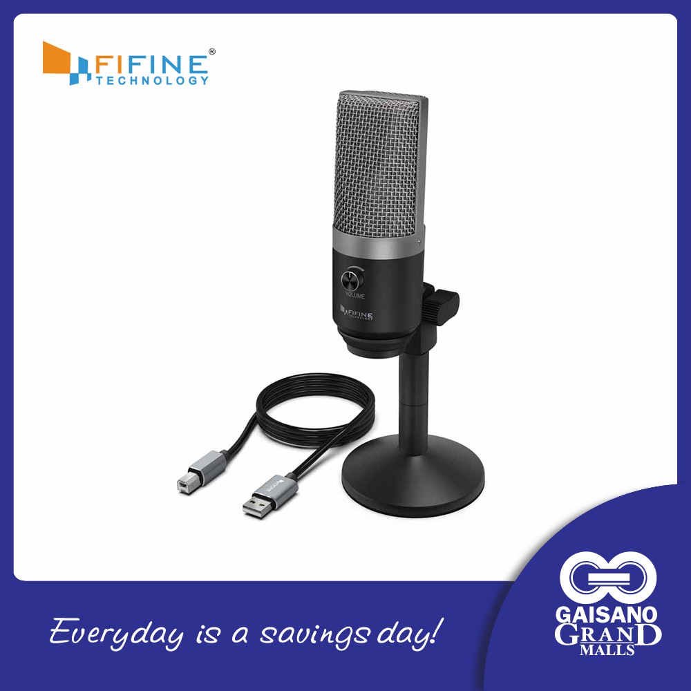 Fifine K670 662 Professional Usb Condenser Microphone With Headphone 3.5Mm Jack | Shopee Philippines