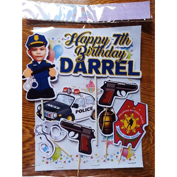 Policeman theme cake topper | Shopee Philippines